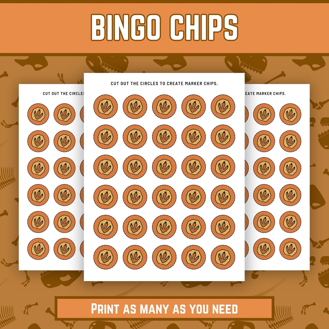 Paleontology Bingo, Kids Printable Birthday Party Activity for Fossil ...